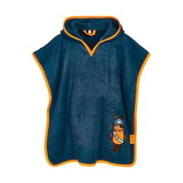 Playshoes Bathrobe 'DIE MAUS PIRAT' boy size 134/140 marine blue / Brown / Orange