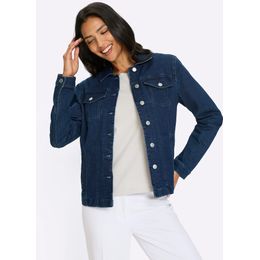 Classic Basics Damen Jeansjackedunkelblau, Gr. 56, unifarben, 81% Baumwolle, 17% Polyester, 2% Elasthan, Jacken