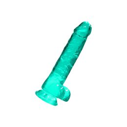 Crystal Clear - Dildo with Balls, 21 cm