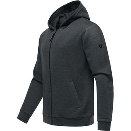 Ragwear Herren Sweatjacke "Natten", grau, Basic, Gr. S, Material: 70% Baumwolle, 30% Polyester, Sweatjacken, Weiche Herren Alltagsjacke mit Kapuze