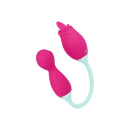 2-in-1 Vibrator aus Silikon, 37 cm