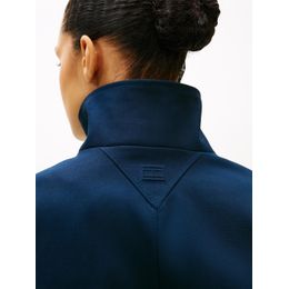 Tommy Hilfiger Damen Bomberjacke "TH COTTON BOMBER", blau, Gr. L, unifarben, Web, Obermaterial: 100% Baumwolle, Jacken, mit Rei&szlig;verschluss