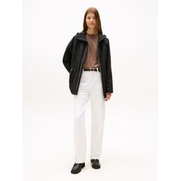 Tommy Hilfiger Damen Windbreaker "COTTON NYLON REG PARKA", schwarz, Gr. XXL, unifarben, Web, Obermaterial: 64% Baumwolle, 36% Polyamid, Jacken