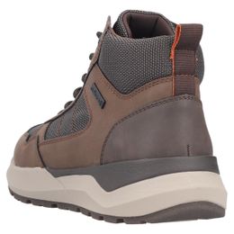 Rieker Herren Winterboots, Gr. 45, braun, Lederimitat, Textil, Schuhe, Schn&uuml;rboots, Casual High Top Sneaker mit TEX-Membran