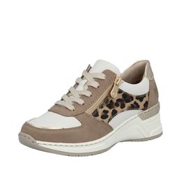 Rieker Sneaker Damen Gr&ouml;&szlig;e 38 dunkelbeige / braun / schwarz / wei&szlig;
