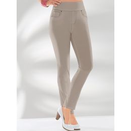 Casual Looks Damen 5-Pocket-Hose, grau, Gr. 36, unifarben, 72% Viskose, 25% Polyamid, 3% Elasthan, Hosen