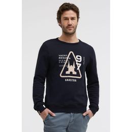 Gaastra Sweatshirt mit Front Artwork Herren Gr&ouml;&szlig;e XXL blau