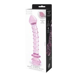 dreamtoys Glaze Glass - Rosebud Spiral G-Spot Dildo, 22,8 cm