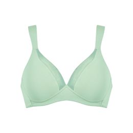 B&uuml;gelloser BH Naturana "The Wednesday", Damen, Gr. 90, Cup D, aquamenta, Obermaterial: 89% Polyamid, 11% Elasthan. Futter: 100% Polyester. Miedereinsatz: 92% Polyester, 8% Elasthan, leicht gl&auml;nzend, sehr bequem, BHs, mit Schale, Glanzband, breite Tr&auml;ger, weich, bequem, ohne B&uuml;gel