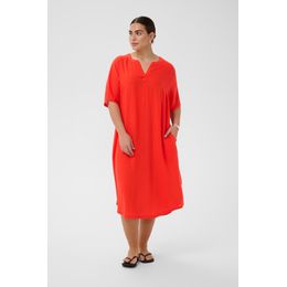 Kaffe Curve Kleid 'KCMille' Damen Gr&ouml;&szlig;e 46 orangerot Sommerkleid