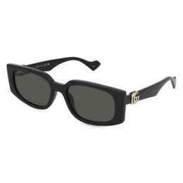 Gucci GG1534S | Unisex-Sonnenbrille | Fassung: Vollrand, Quadratisch, Acetat Spritzguss, Schwarz | Glasfarbe: Grau