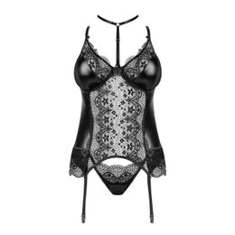 Noir Fantasy - Corset & Thong, 2 tlg.