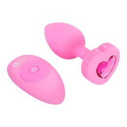 b-Vibe Vibrating Heart - S/M, 10 cm