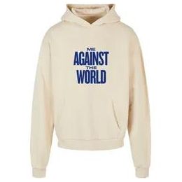 Kapuzensweatshirt Merchcode "Merchcode Tupac Me against the World Ultra Heavy Oversize Hoodie", Herren, Gr. S, sand, 100% Baumwolle, bedruckt, Sweatshirts