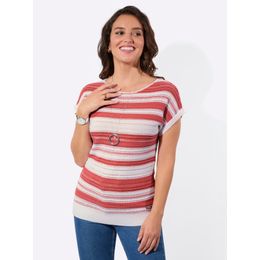 Casual Looks Damen Pullunder "Pullunder", rosa, Gr. 42, gemustert, gestreift, mehrfarbig, meliert, 50% Baumwolle, 50% Polyacryl, Pullover
