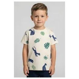 T-Shirt Blue Seven, Jungen, Gr. 116, stein, Single Jersey, Obermaterial: 100% Baumwolle, bedruckt, Basic normal, tiefer Rundhals, Shirts T-Shirt, mit unterschiedlichen Motiven