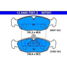 ATE Bremsensatz, Scheibenbremse Bremsensatz-Vorn und Hinten SG00000DGD Vorderachse voll 260mm 10mm f&uuml;r Opel Vaughall SAAB CHEVROLET DAEWOO