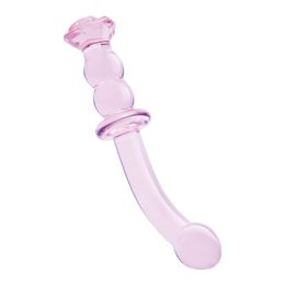 dreamtoys Glaze Glass - Rosebud G-Spot Dildo, 19 cm