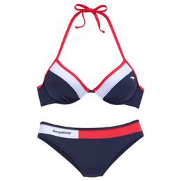 Kangaroos Damen B&uuml;gel-Bikini "Energy", blau, Gr. 36, Colorblocking, kontrastfarbene Details, Xtra Life LYCRA, Bikini-Sets, mit Kontrasteins&auml;tzen