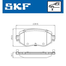SKF Bremsbelagsatz, Scheibenbremse VKBP 80083 vorne rechts links f&uuml;r RENAULT 410603407R
