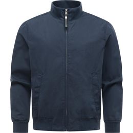 Outdoorjacke Ragwear "Crusien YOUMODO", Herren, Gr. XXL (56), navy, Obermaterial: 65% Baumwolle, 35% Polyester. Innenfutter: 100% Baumwolle. &Auml;rmelfutter: 100% Polyester, Basic, gerade h&uuml;ftbedeckend, hoch geschlossener Ausschnitt, Rippstrickb&uuml;ndchen, Jacken Outdoorjacke, Leichte Jacke mit elastischen B&uuml;ndchen