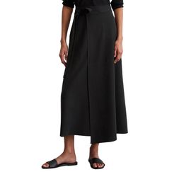 Marc O'Polo MARC O'POLO Damen Webrock "aus TENCEL Lyocell-Leinen-Mix", schwarz, Gr. 32, unifarben, Obermaterial: 90% Lyocell, 10% Leinen, R&ouml;cke