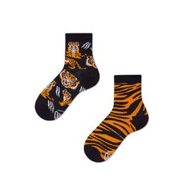 Many Mornings Socken 'Feet of the Tiger' M&auml;dchen Gr&ouml;&szlig;e 23/26.5 schwarz