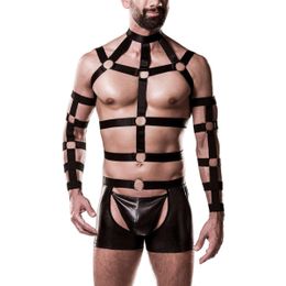 Grey Velvet Harness-Set, 4 teilig