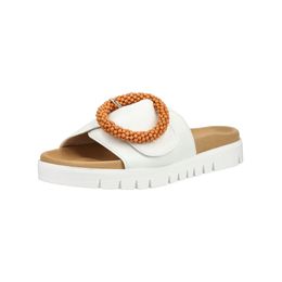 Gabor Damen Pantolette "Gabor Pantoletten Glattleder", Gr. 36, orange, Glattleder, Schuhe