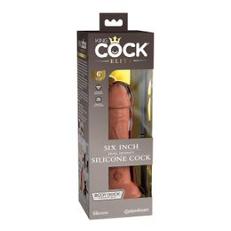 6 Inch Dual Density Vibrating Silicone Cock, 17,8 cm