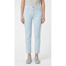 7/8-Hose MAC "SLIM 7/8", Damen, Gr. 46, L&auml;nge 27, blau (ice blau ppt), Web, Obermaterial: 97% Baumwolle, 3% Elasthan, slim fit 7/8-L&auml;nge, Hosen 7/8-Hose, in ultraleichter Qualit&auml;t