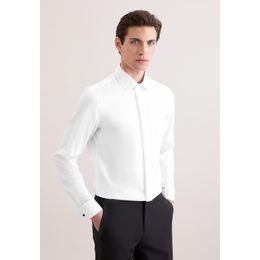 Smokinghemd Seidensticker "Schwarze Rose", Herren, Gr. L (42), normale &Auml;rmell&auml;ngen, wei&szlig;, 100% Baumwolle, unifarben, slim fit, Doppelmanschette, Hemden, Gala Uni