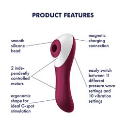 Satisfyer Dual Crush, 2:1 Vibrator + Druckwellentoy