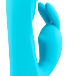 Ribbed Ultra Soft Silicone Rabbit Vibrator, 21 cm