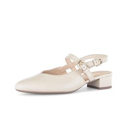 Slingpumps Gabor "Slingpumps", Damen, Gr. 37,5, beige, Schuhe Slingpumps