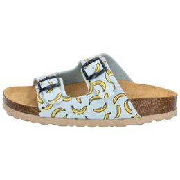 Lico M&auml;dchen Hausschuh "Pantolette Bioline Universe", Gr. 32, blau, Synthetik, Schuhe