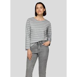 Print-Shirt Rabe "T-Shirt", Damen, Gr. 42, grau, 47%Polyester, 25%Viskose, 25%Metall, 3%Elastan, tailliert, Shirts