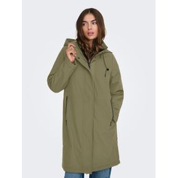 Only Damen Parka "ONLKARA LIFE PARKA CC OTW", beige, Gr. L, unifarben, Web, Obermaterial: 100% Polyester, Jacken