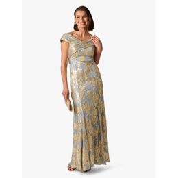 Adrianna Papell Abendkleid Damen Gr&ouml;&szlig;e 34 hellblau / gold Winterkleid