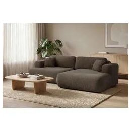 Ecksofa OTTO HOME "VEEVIA L-Form, Schlafsofa, Verl&auml;ssliche Qualit&auml;t, Breite 256cm", braun, B:256cm H:76cm T:161cm, 100% Polyester, Sofas, Ecksofa, mit Bettkasten, belastbar bis 480kg, inklusive R&uuml;cken- und Zierkissen