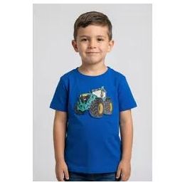 T-Shirt Blue Seven, Jungen, Gr. 116, ocean, Single Jersey, Obermaterial: 100% Baumwolle, bedruckt, Basic normal, Rundhals, Shirts T-Shirt, bequeme Passform, ohne Verschluss, bedruckte Optik