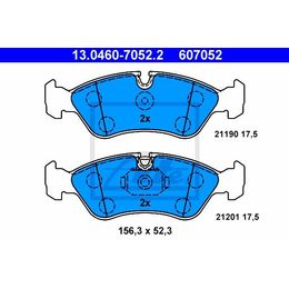 ATE Bremsensatz-Vorn und hinten SG00000DOL Bremsensatz, Scheibenbremse vorne rechts links bel&uuml;ftet 256mm f&uuml;r DAEWOO VAUXHALL SAAB OPEL CHEVROLET 56904