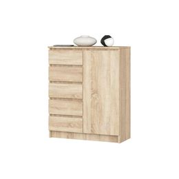 M&ouml;bel Kraft Highboard 80 cm breit holzfarben Ma&szlig;e (cm): B: 80 H: 97 &raquo; M&ouml;bel Kraft
