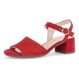 Riemchensandale Gabor "Riemchensandale", Damen, Gr. 38,5, rot, Schuhe Riemchensandale