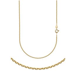 Firetti Damen Collierkettchen "Schmuck Geschenk Gold 333 oder 585 Halskette Ankerkette diamantiert", 38, Gelbgold 585, B: 1,2mm, gold, Gelbgold 585,
