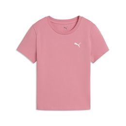Puma Damen T-Shirt "Essentials Slim T-Shirt Damen", rosa, Gr. S, clean, Obermaterial: 95% Baumwolle, 5% Elasthan. Rippe: 20% Polyester, 80%