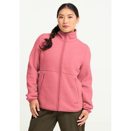 Fleecejacke Jack Wolfskin "LITE CURL FZ W", Damen, Gr. XXL (48), evening rose, Fleece, Obermaterial: 100% Polyester. Futter: 100% Polyester, unifarben, Basic Po-bedeckend, elastischer Bund, Jacken Fleecejacke, atmungsaktives Material, elastische Kanten, Rei&szlig;verschlusstaschen