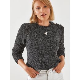 Bianco Lucci Pullover Damen Gr&ouml;&szlig;e XS/XL schwarz / schwarzmeliert