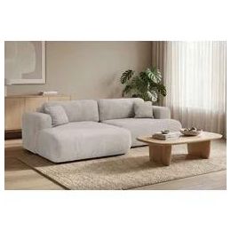 Ecksofa OTTO HOME "VEEVIA L-Form, Schlafsofa, Verl&auml;ssliche Qualit&auml;t, Breite 256cm", creme, B:256cm H:76cm T:161cm, 100% Polyester, Sofas, Ecksofa, mit Bettkasten, belastbar bis 480kg, inklusive R&uuml;cken- und Zierkissen