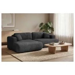 Ecksofa OTTO HOME "VEEVIA L-Form, Schlafsofa, Verl&auml;ssliche Qualit&auml;t, Breite 256cm", anthrazit, B:256cm H:76cm T:161cm, 100% Polyester, Sofas, Ecksofa, mit Bettkasten, belastbar bis 480kg, inklusive R&uuml;cken- und Zierkissen